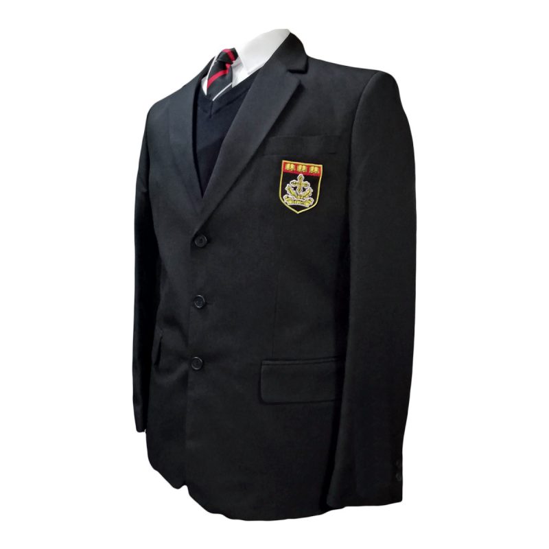 Myton Boys Black Jacket with embroidered logo on pocket – Stitch-Tech