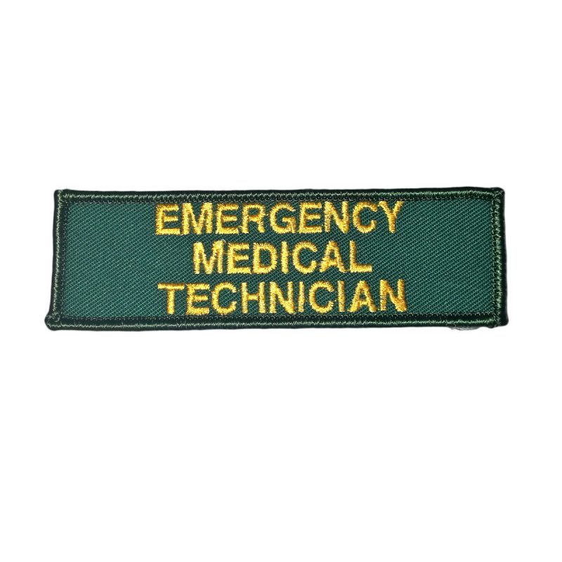 Emergency Medical Technician embroidered badge – Stitch-Tech